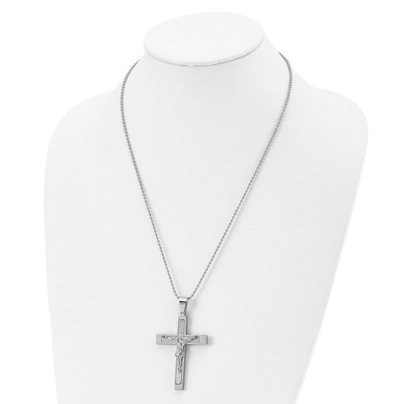 Chisel | Jewelry | Chisel Stainless Steel Laser Cut Crucifix Pendant W ...